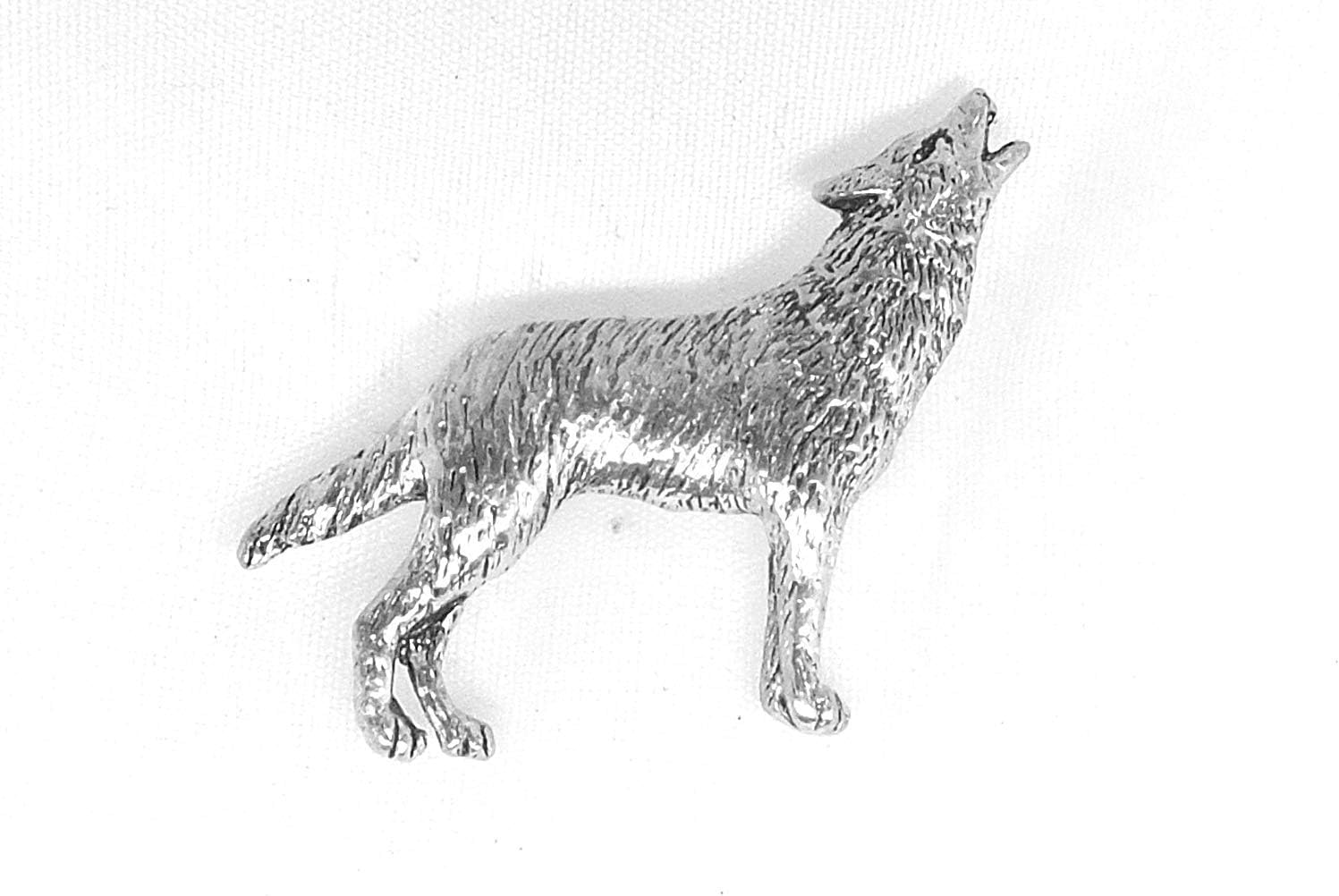 Pewter Wolf Pin Badge or Brooch Gift for Scarf, Tie, Hat, Coat or Bag ...