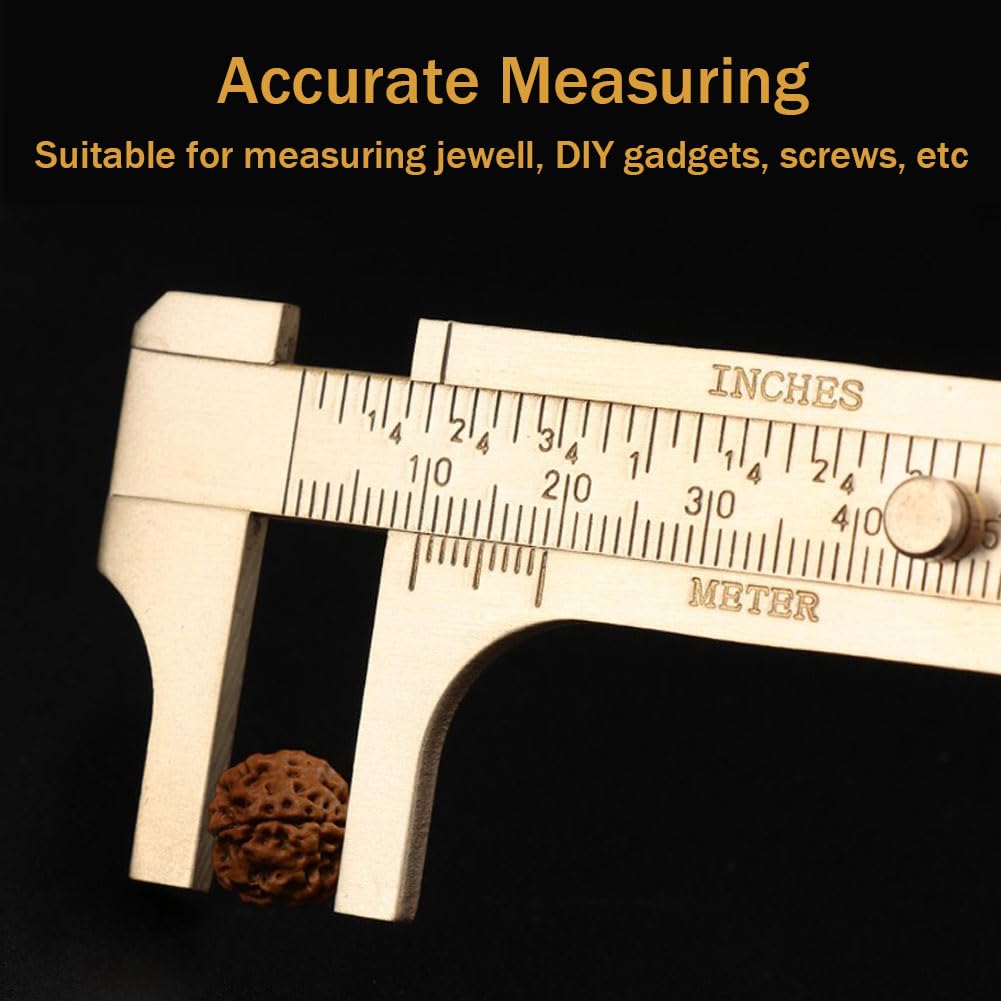 Mua Brass Pocket Caliper with Double Scale Sliding Gauge Bead Measuring ...