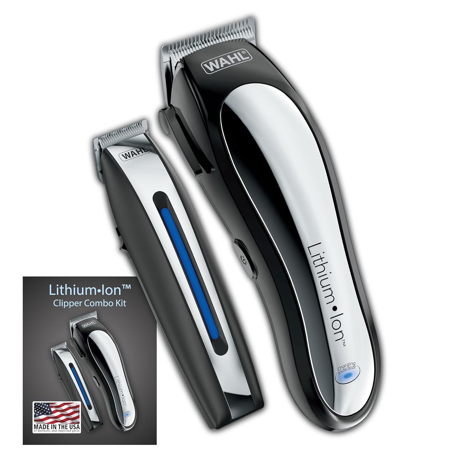 Wahl USA Clipper Rechargeable Lithium Ion Cordless Haircutting Clipper ...