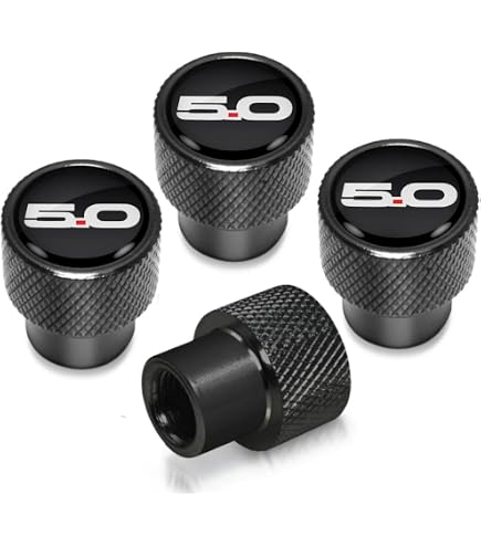 Valve Stem 4-Pack 5.0 Metal Tire Caps - Ford Mustang GT Emblem Air Caps ...