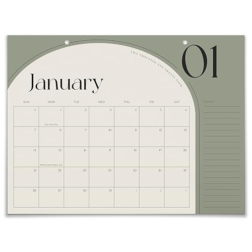 Aesthetic 2024 Desk Calendar - Minimal 2023-2024 Desktop Or Wall ...