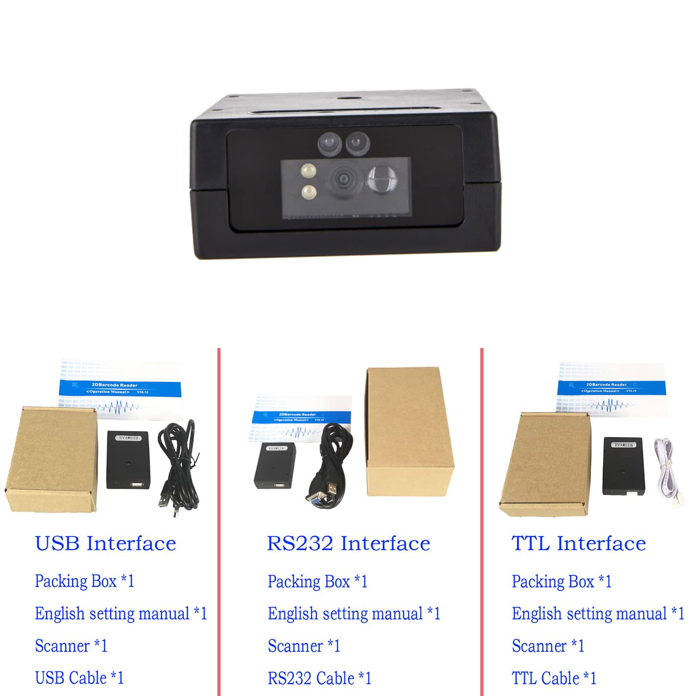 Mua EVAWGIB Embedded Mini USB Fixed Mount Barcode Scanner Scan Engine ...