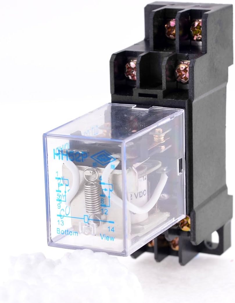 sourcingmap DC 12V Coil 8 Pin General Purpose Relay DPDT HH52P w PYF08A ...