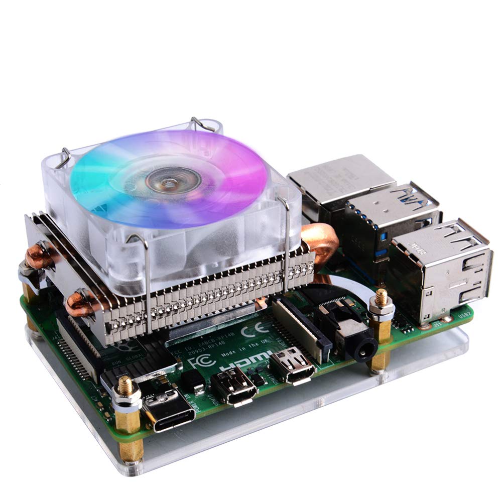 Mua GeeekPi Raspberry Pi Low Profile CPU Fan, Raspberry Pi Horizontal Ice Tower Cooler RGB Fan ...