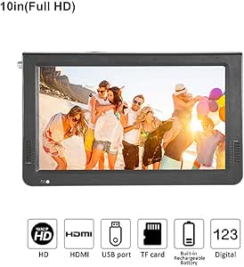 Amazon.com: 10 inch Portable Digital Television, Small 16:9 ATSC 1080P ...