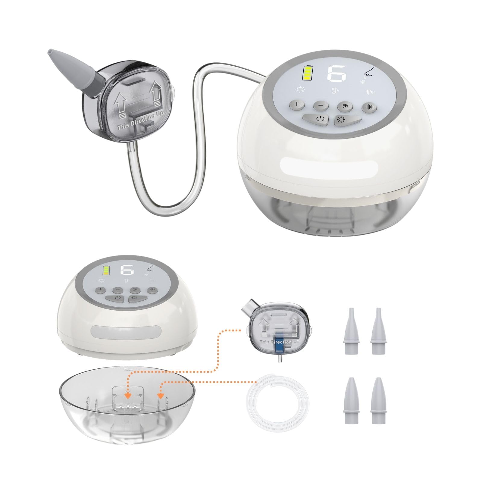 Baby Nasal Aspirator, Hospital Grade, 75 kPa, Large Flow Electric Nose ...