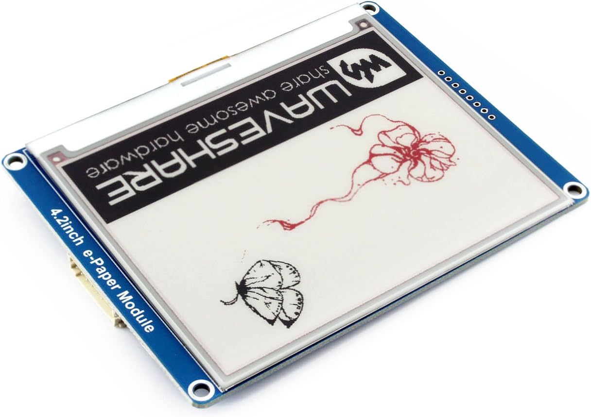 Waveshare 4.2 Inch E-Paper Display Module(B),400×300 Resolution Red ...