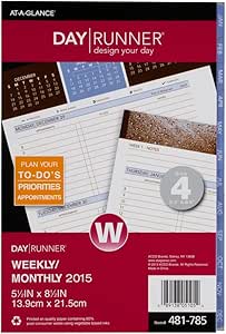 Amazon.com : Day Runner Weekly Planner Refill 2015, Wedgewood, 3-in-1 ...