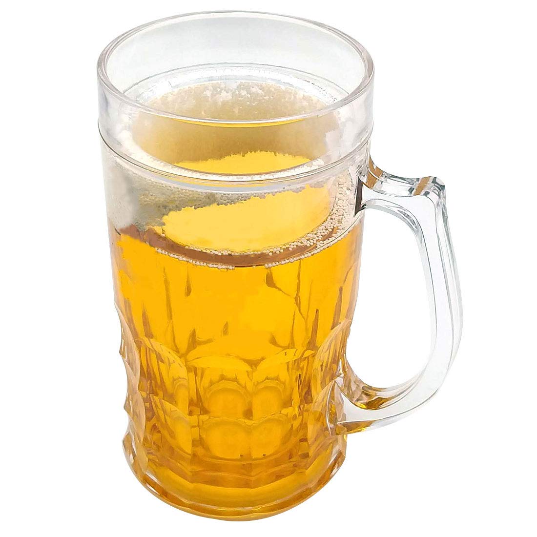Fake Beer Mug 450ml Creative Double Mezzanine Double-layer Frozen Beer ...