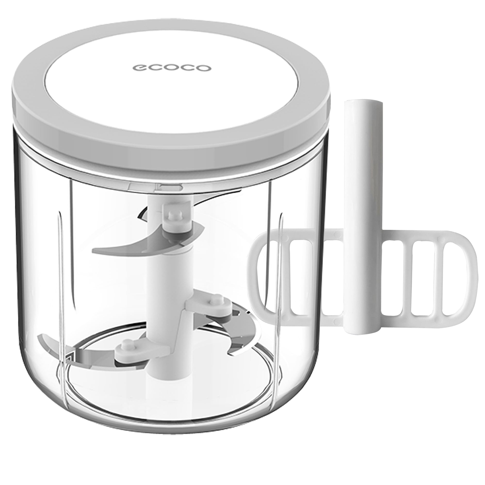 Manual Food Processor Vegetable Chopper, ZWCEGND 1000ML Onion Chopper ...