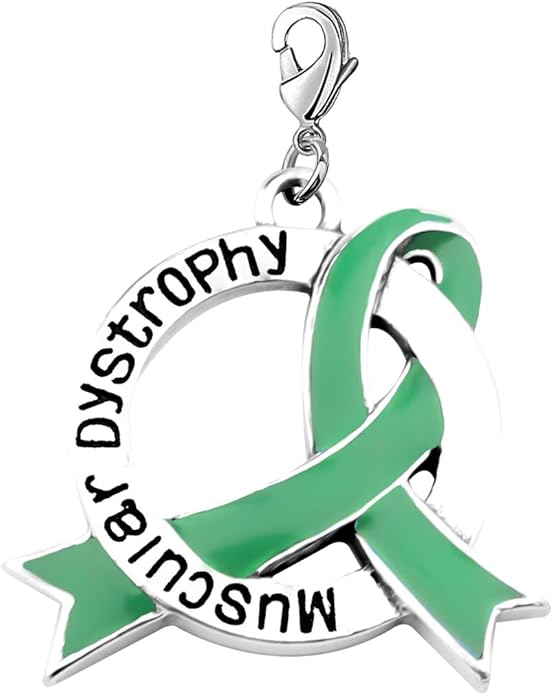 Amazon.com: Muscular Dystrophy Awareness Ribbon Clip-on Charm/Necklace ...