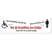 Not All Disabilities Are Visible Sticker Set Dftba