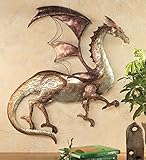 Handcrafted Metal Dragon Torch - The Green Head