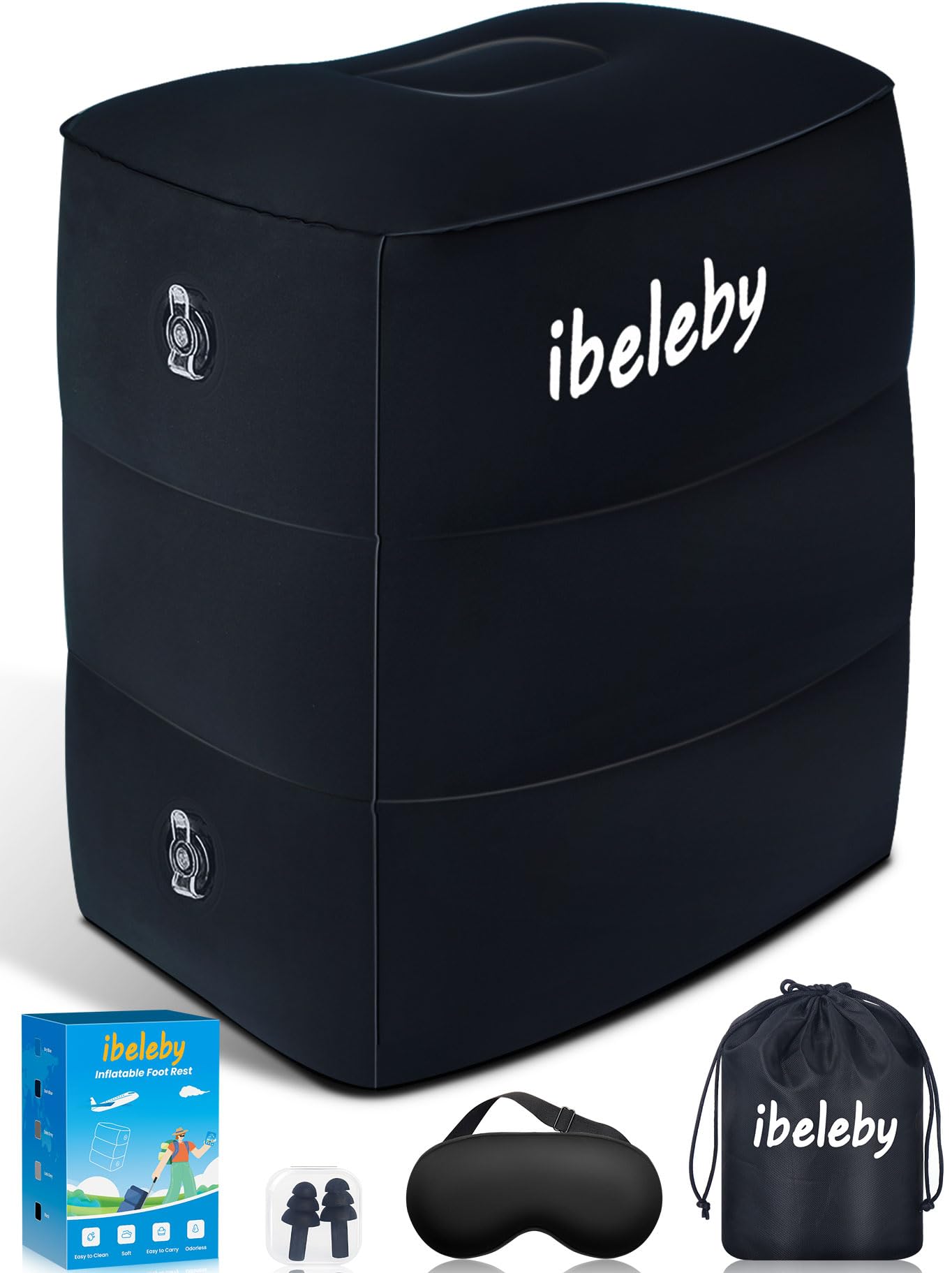 Inflatable Foot Rest for Air Travel - Airplane Foot Rest Adjustable ...