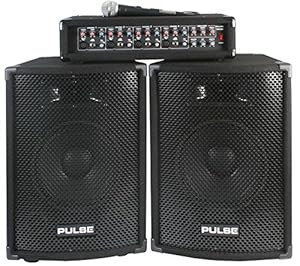PULSE PA Kit with 4 Channel 2x 75W RMS Mixer Amp and 2x 10" Speakers ...
