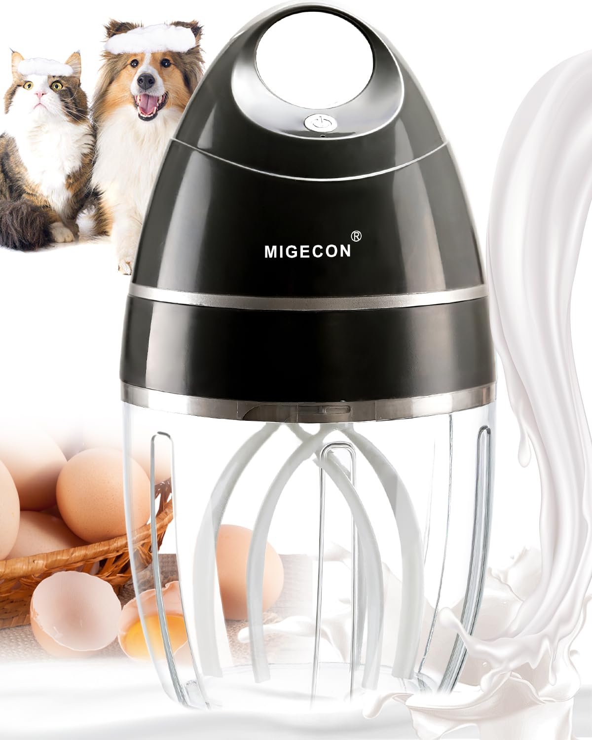 MIGECON Stand Mixer Electric Kitchen Mixer, Electric Egg Beater ...