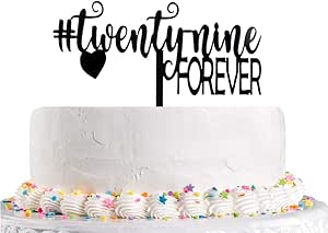 Amazon.com: Twenty-nine FOREVER Cake Topper for 29th Birthday/Wedding ...