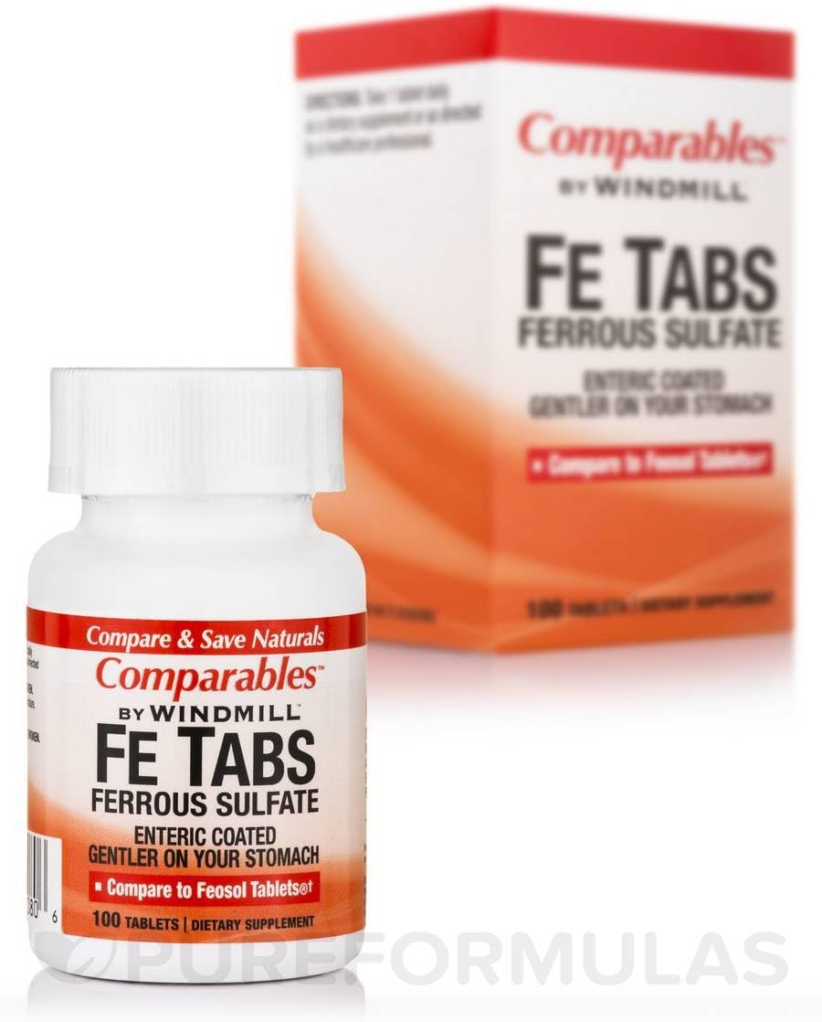 Amazon.com: Comparables By Windmill Fe Tabs Ferrous Sulfate Tablets 100 ...