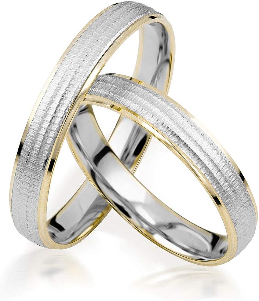 JC Trauringe Gold 585 Paarpreis Bicolor Gelbgold Weißgold I Traumhafte ...