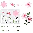 Amazon.com : MAYJOYDIY Layered Lily Flower Stencils Lily Stencils 11.7× ...