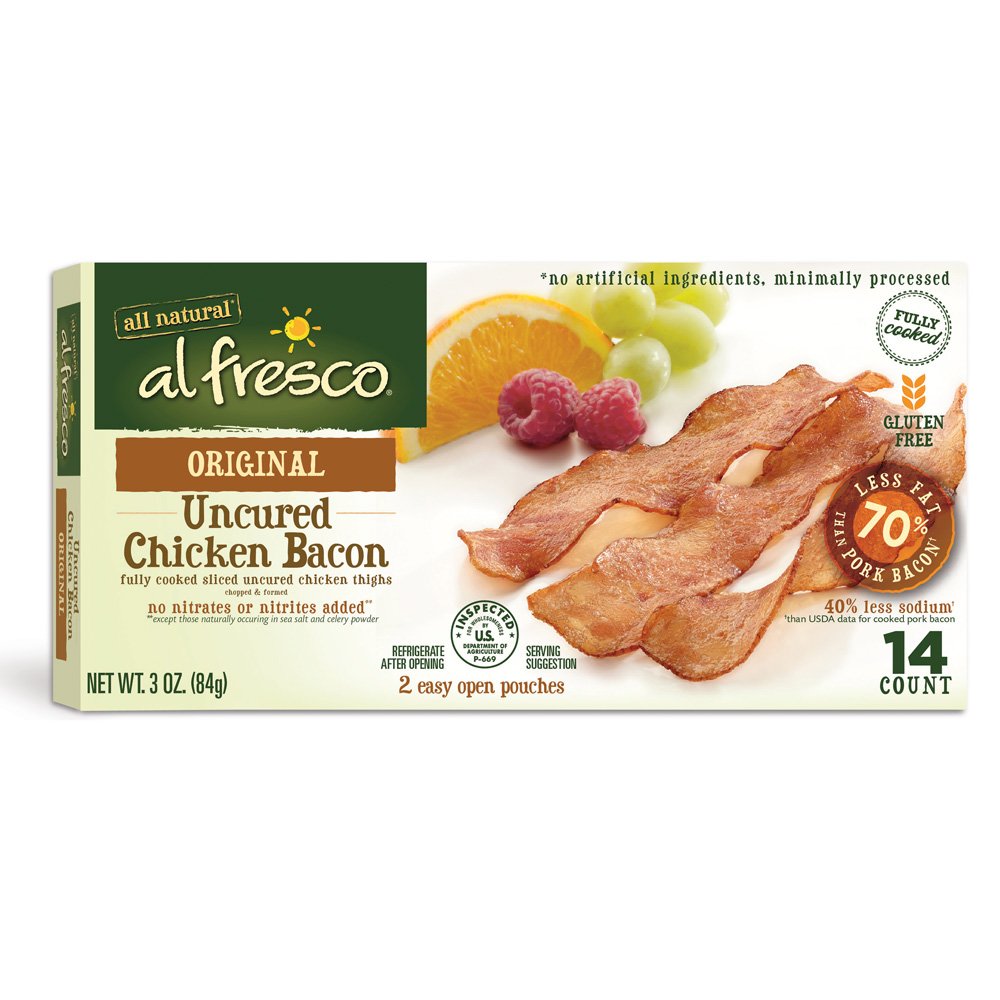 al fresco Fully Cooked Uncured Chicken Bacon: Amazon.com: Grocery ...
