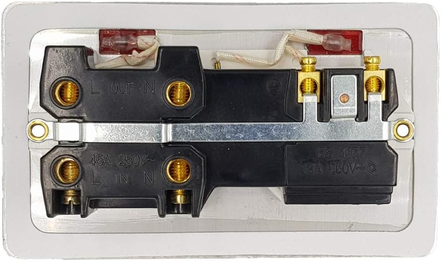 Klite 45A Switched Cooker Control DP Unit Isolator Switch and 13A ...