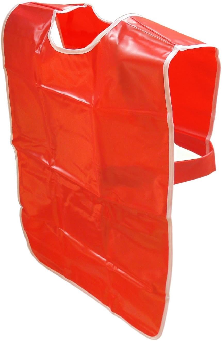Waterproof PVC Red Apron for Children Messy Play Baking & Painting ...