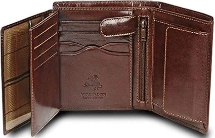 Visconti RFID Protection 8 Card And Coin Pouch Luxury Veg Tan Brown ...