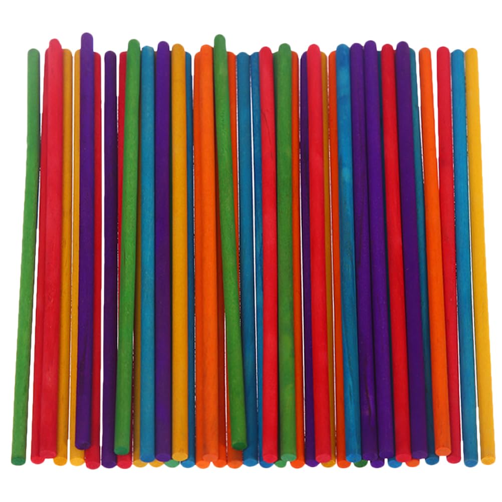 Toyvian 50pcs Color Stick Set Wood Tools Kid Tools Rhythm Sticks for ...