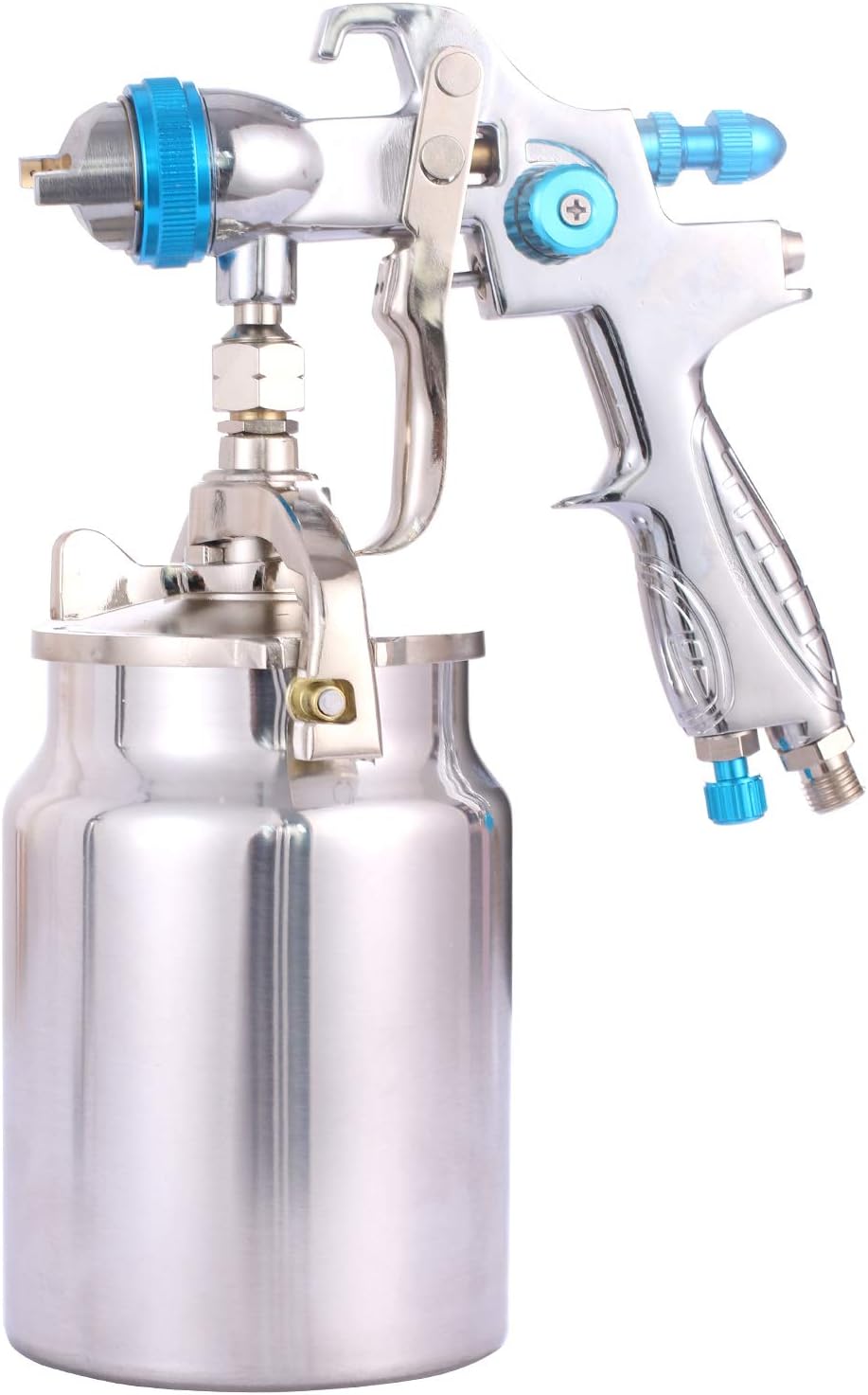 Professional HVLP Siphon Feed Spray Gun -1000cc Non-drip Paint Cup with ...