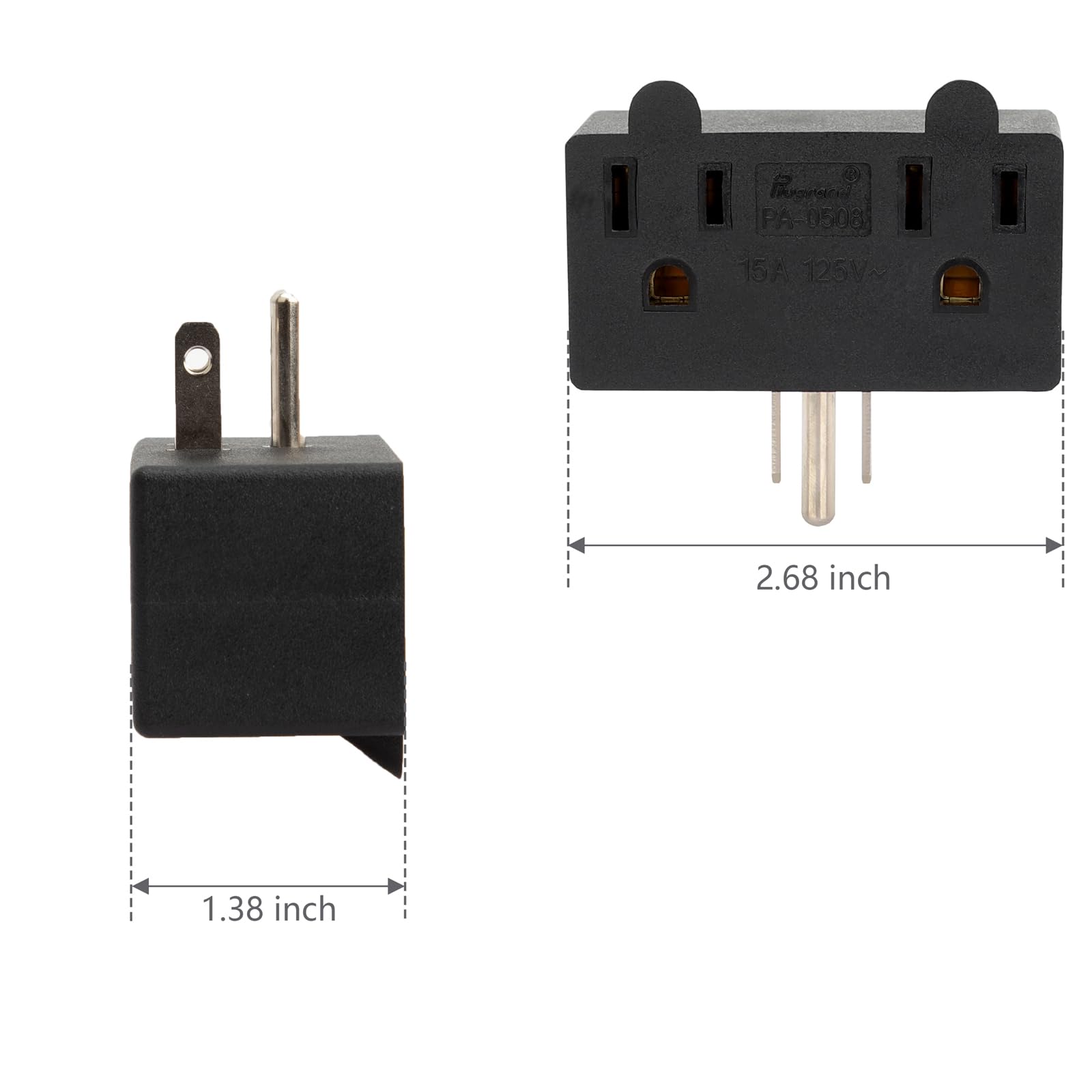 Mua 90 Degree Adaptor Right Angled Downward Angled USA 3-Prong Male ...