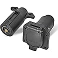 Amazon.com: MECMO RV 7 Pin Trailer Plug Splice-in Replacement Trailer Side Male End 7 Way Round ...