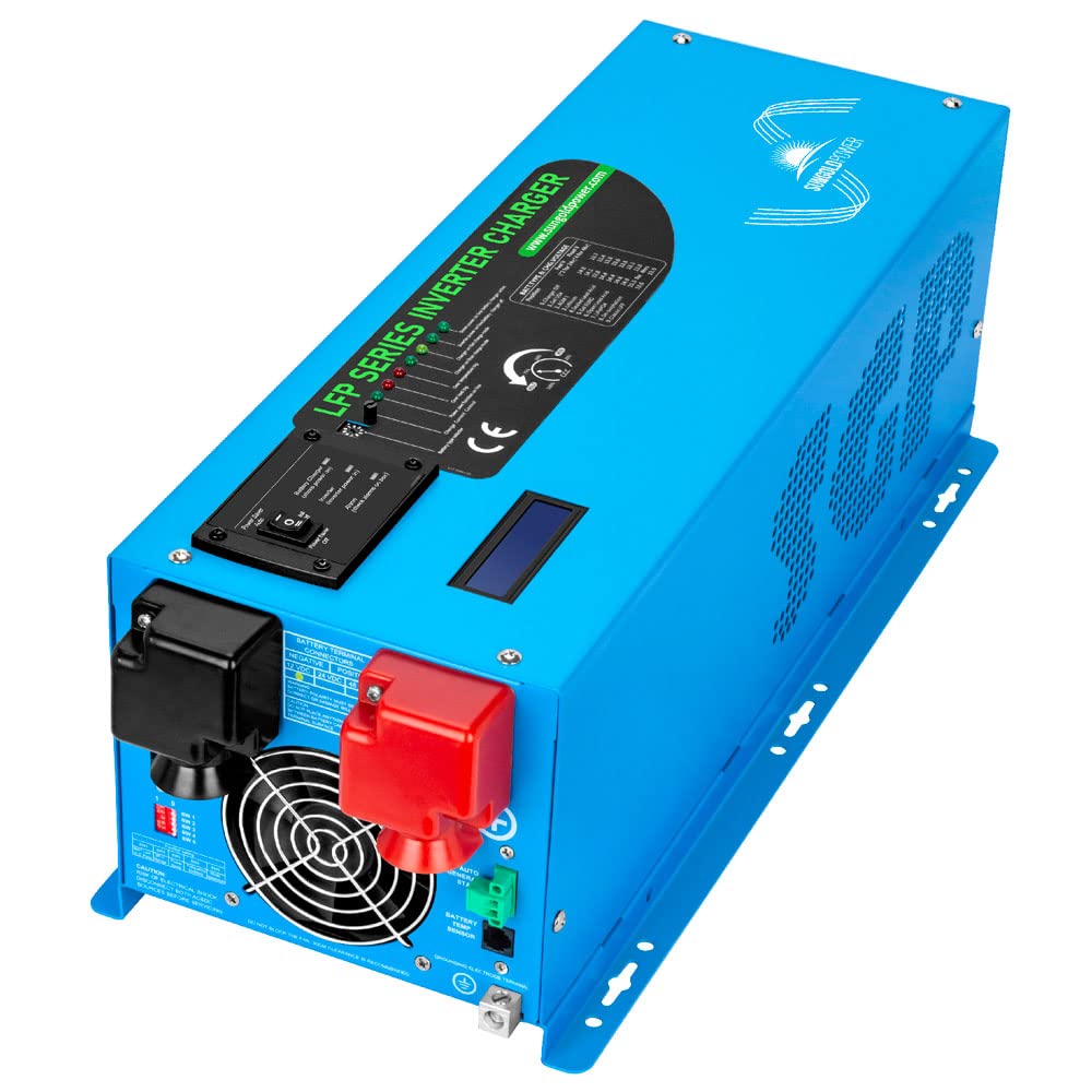3000W Peak 9000W Pure Sine Wave Inverter Charger, DC 12V to AC 120V ...
