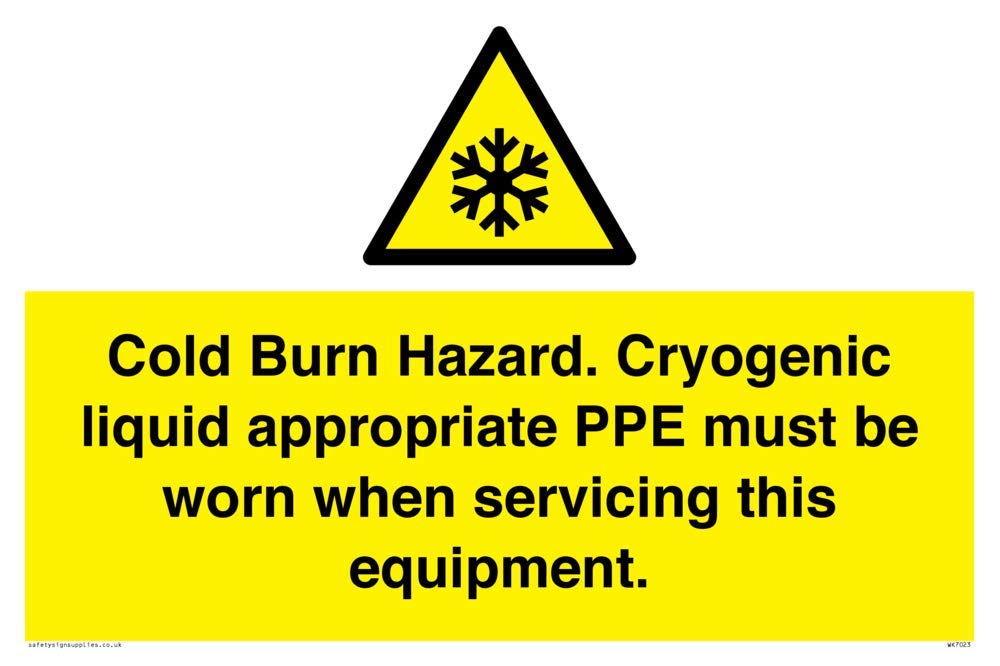 Cold Burn Hazard. Cryogenic liquid appropriate PPE must be worn when ...