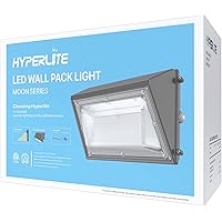 HYPERLITE LED Wall Pack Light 50W with Dusk-to-Dawn Photocell, 5000K ...