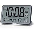Amazon.com: WallarGe Auto Set Digital Wall Clock Battery Operated,Desk ...