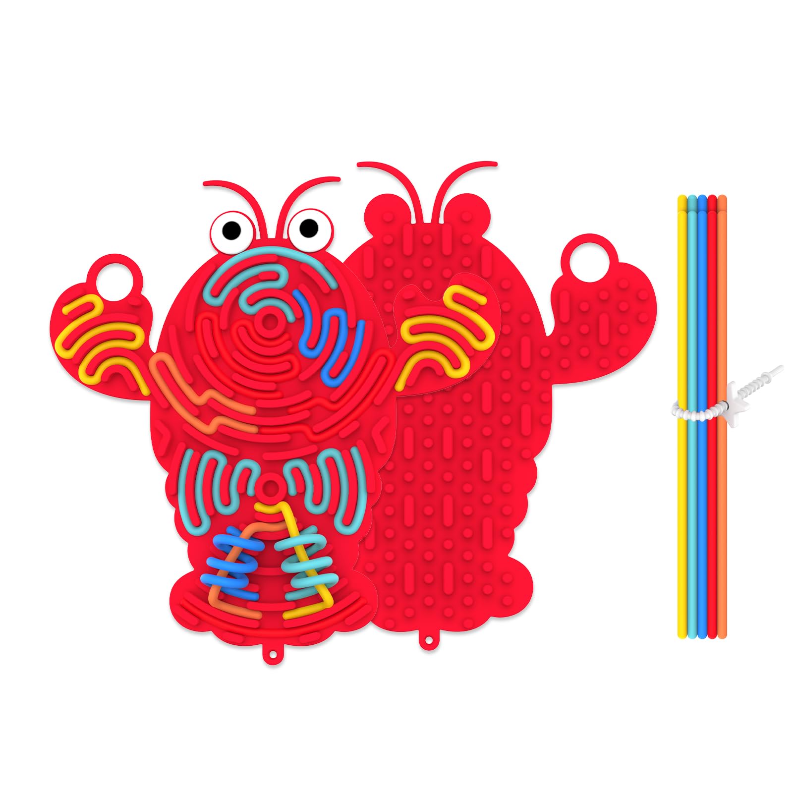 Silicone Sensory Activity Board,Double-Sided Busy Board for Fine Motor ...
