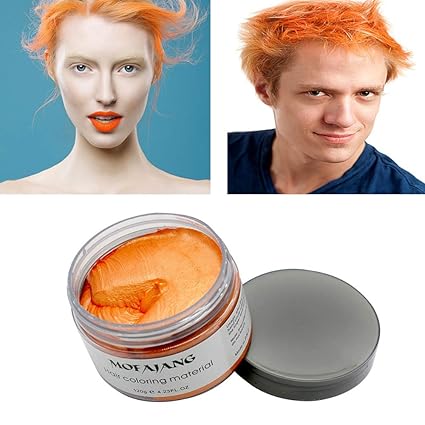 Amazon.com: Orange Hair Color Wax, Instant Hairstyle Cream 4.23 oz ...
