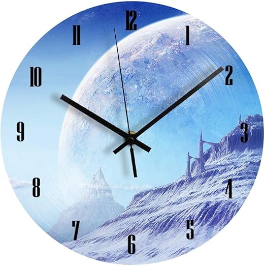Amazon.com: Wall Clocks Ice Scenery Digital Wall Clock Modern Design ...