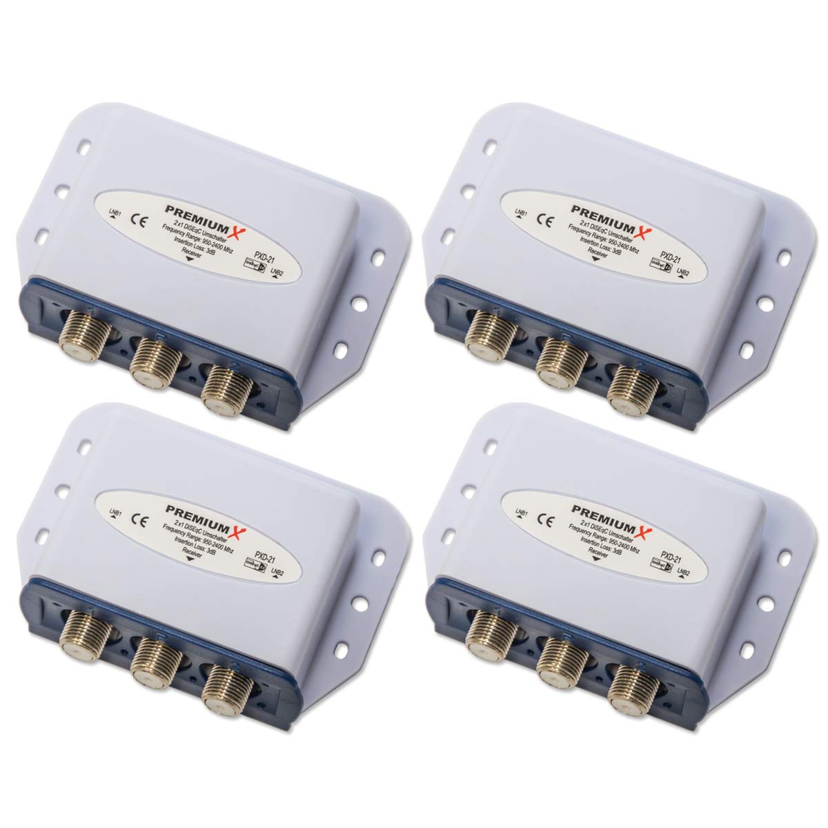 PremiumX 4x DiseqC Schalter 2/1 2.0 PXD-21 Umschalter: Amazon.de ...