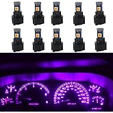 Amazon.com: WLJH 10 Pack Blue Canbus T5 Led Bulb 2721 37 74 Wedge Lamp PC74 Twist Sockets Dash ...