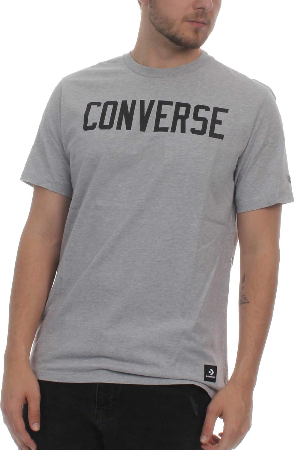 Converse Men's Essentials Supima Cotton Graphic Tee LGH T-Shirt, Grey ...