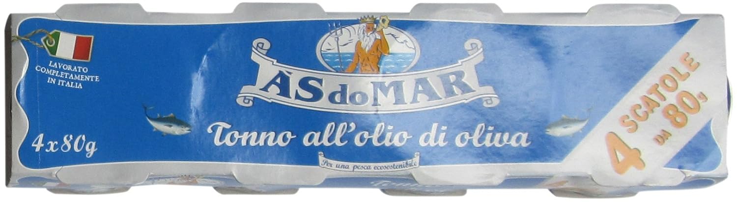 As Do Mar: Set of 4 Cans of Tuna Fish in Olive Oil [ Italian Import ...