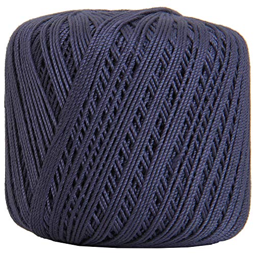 Threadart 100% Pure Cotton Crochet Thread - SIZE 3 - Color 38 - NAVY ...