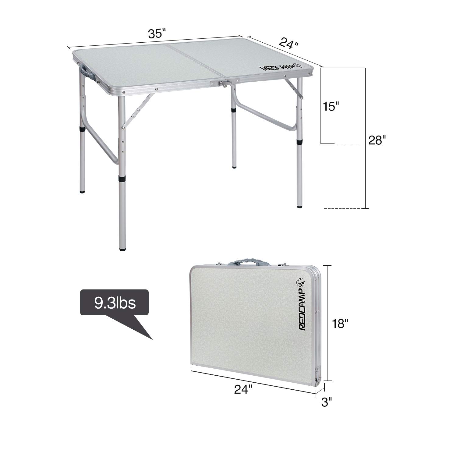 Mua REDCAMP Folding Camping Table, 3ft Portable Aluminum Outdoor ...