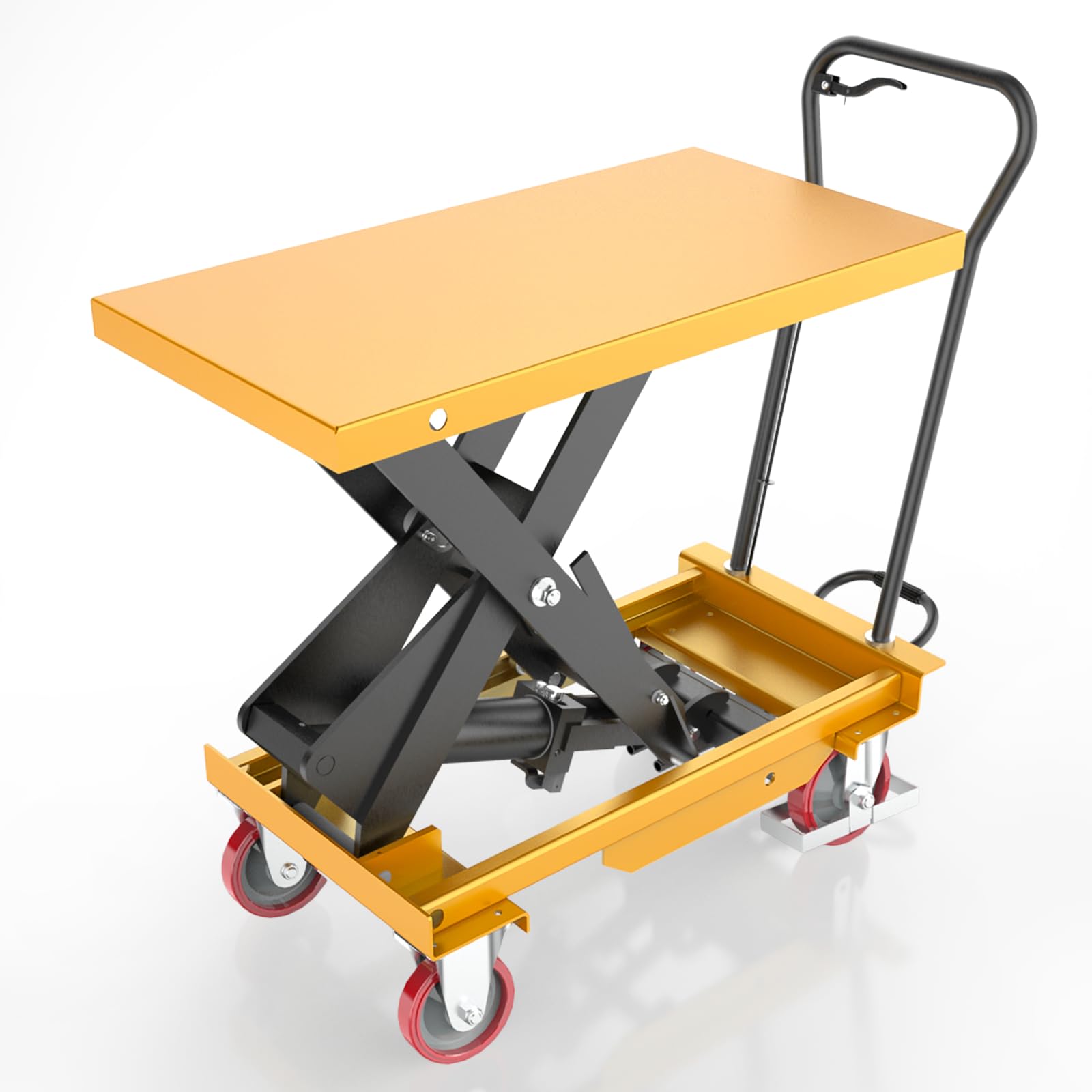 ZKH Hydraulic Lift Cart, 330lb Capacity, 49.6" Max Lifting Height ...