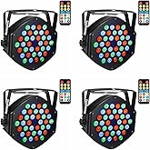 Amazon.com: 36LEDs RGB Par Lights 2 Pack - 36W LED Par Can Lights Sound Activated with Remote ...