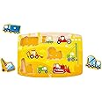 Amazon.com: Hape Construction Peg Puzzle| 10 Piece Wooden Peg Jigsaw ...