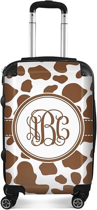 Amazon.com | Cow Print Suitcase - 20" Carry On (Personalized) | Suitcases
