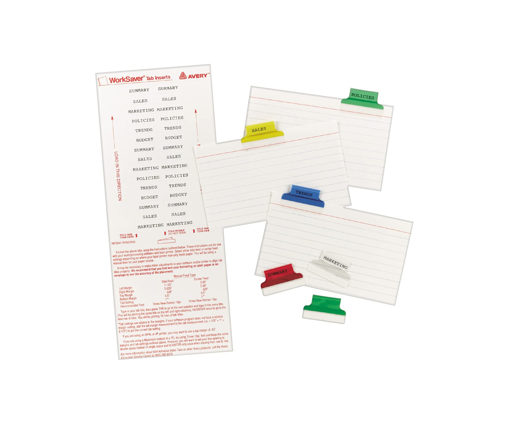 Mua Avery Insertable Self-Adhesive Tabs with Printable Inserts, 1 ...